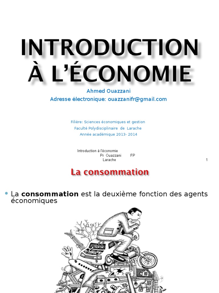 Introduction À L'économie - La Consommation | PDF | Consommation (Économie) | Sociologie