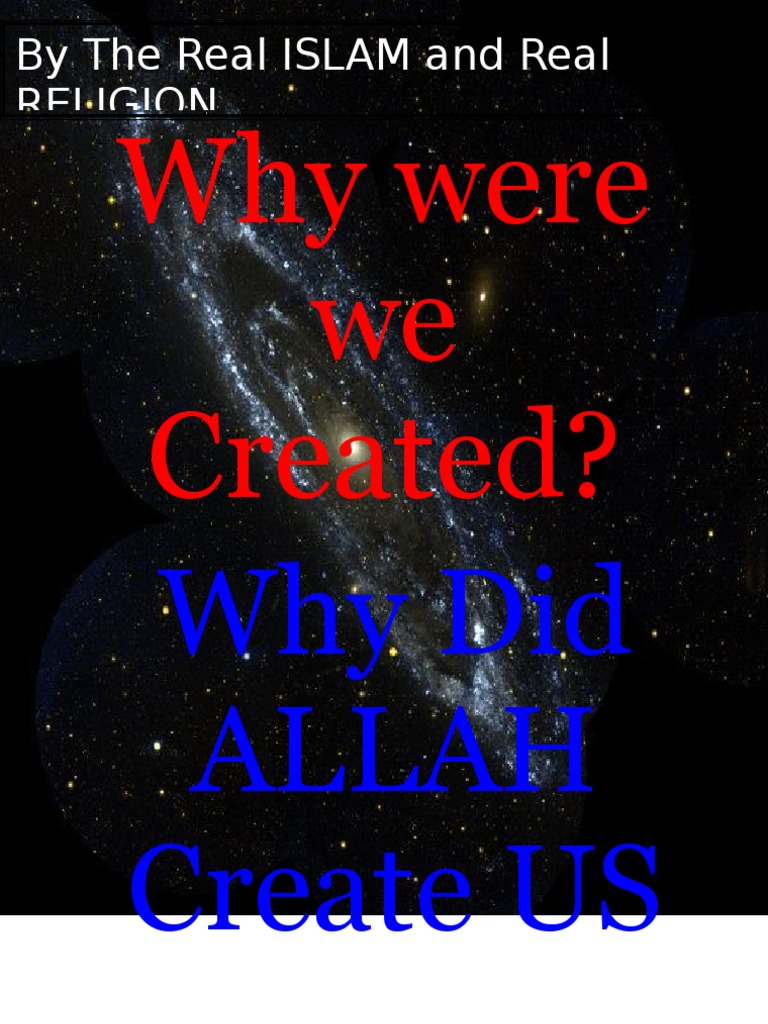 Why Did ALLAH Create Mankind | PDF | God In Islam | Repentance