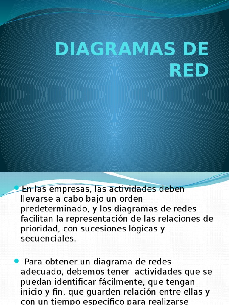 Diagramas de Red para Proyectos Eficientes | PDF | Planificación ...