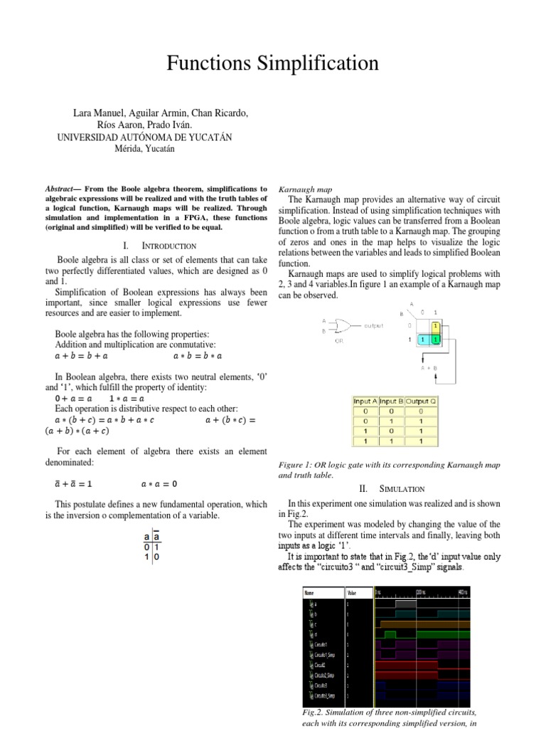Functions Simplification: Lara Manuel, Aguilar Armin, Chan Ricardo ...