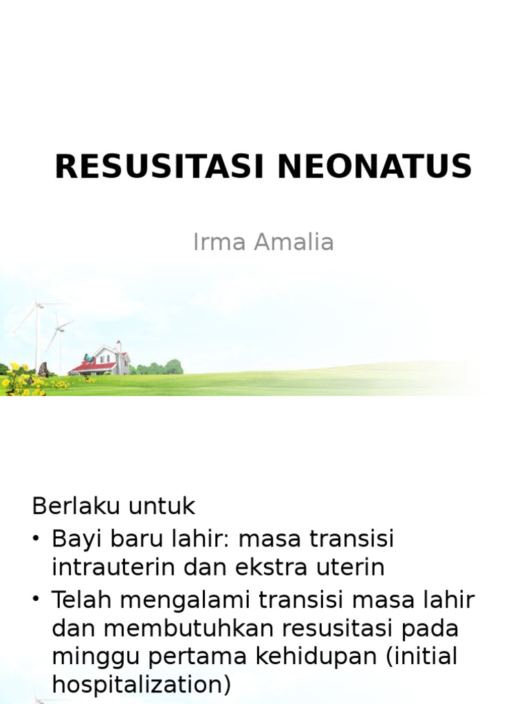 Resusitasi Neonatus | PDF | Cardiopulmonary Resuscitation | Heart Rate