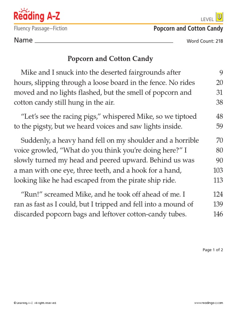 Fluency TR F U Popcorn and Cotton Candy4u | PDF | Leisure | Violence