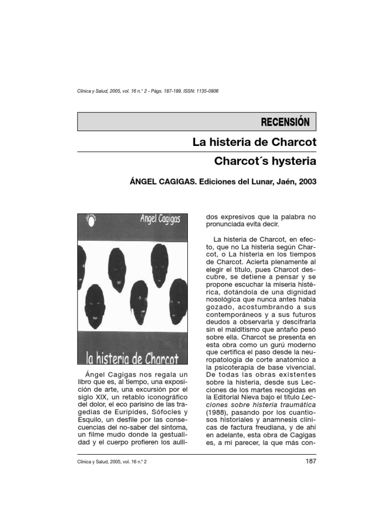 Charcot y la Histeria Visualizada | PDF | Psiquiatría | Sicología