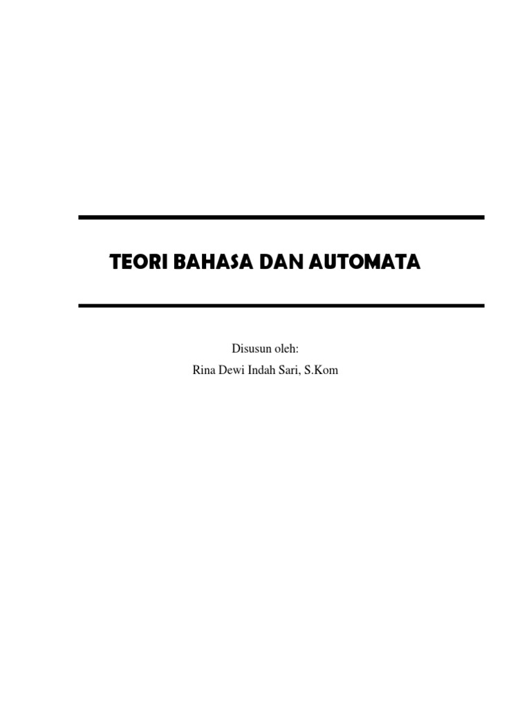Teori Bahasa Dan Automata PDF | PDF
