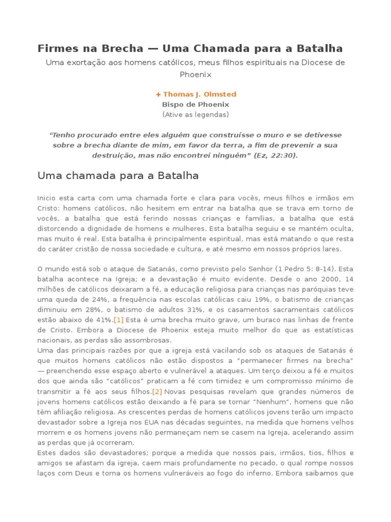 Firmes Na Brecha - Português | PDF | Amor | Santo