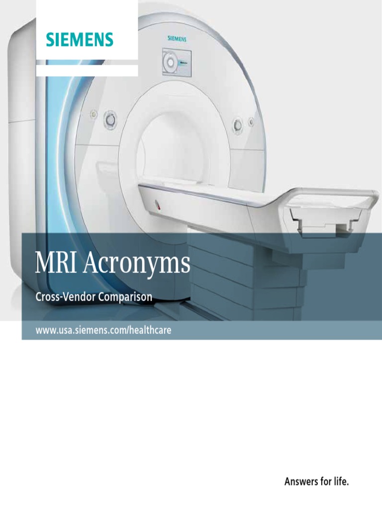 Mri Acronyms | PDF