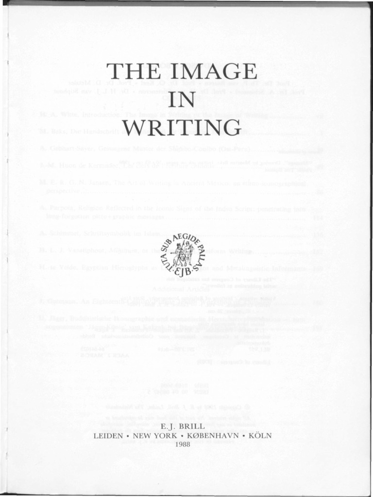 The Art of Writing in Ancient Mexico: An Ethno-Iconological Perspective ...