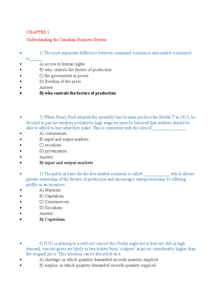 Introduction To Business Ch1-6 | PDF | Balance Of Trade | Entrepreneurship
