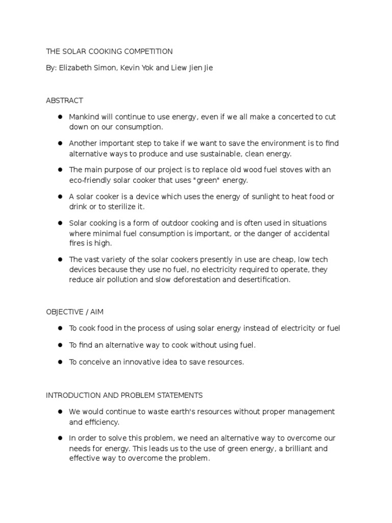 Solar Cooker | PDF | Solar Energy | Sustainable Energy