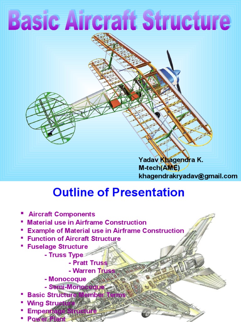Aircraft Structure and Materials Overview | PDF | Empennage | Fuselage
