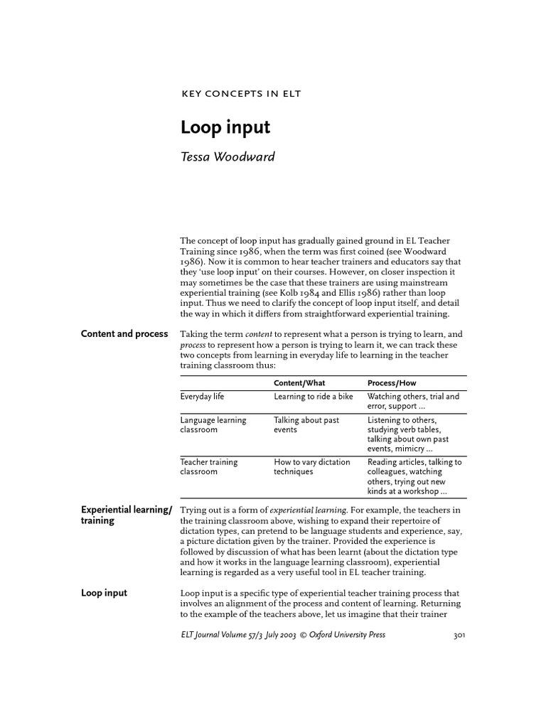 Loop Input | PDF | Classroom | Teachers