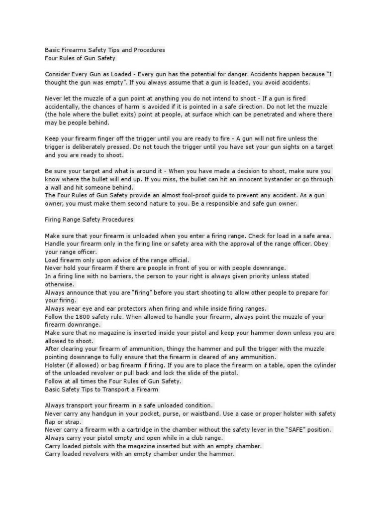 Basic Firearms Safety Tips and Procedures | Handgun | Breathing