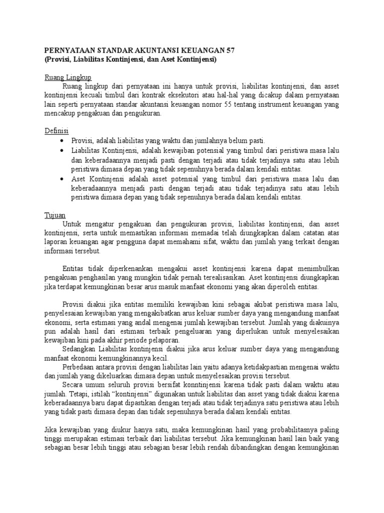 Summary Psak 57 Fix | PDF