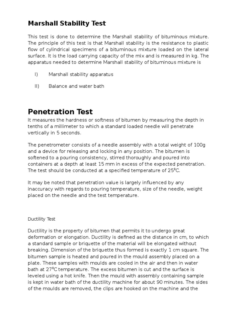 Road Lab Tests | PDF | Materials | Physical Sciences
