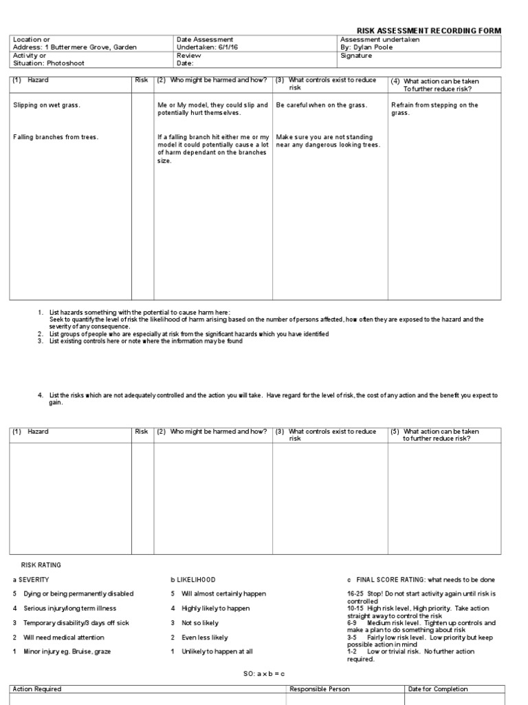 Risk Assessment Garden | PDF
