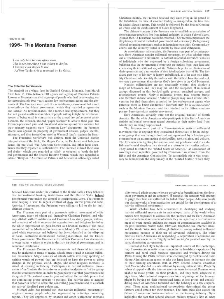 1996-Th e Montana Freemen | PDF | Government