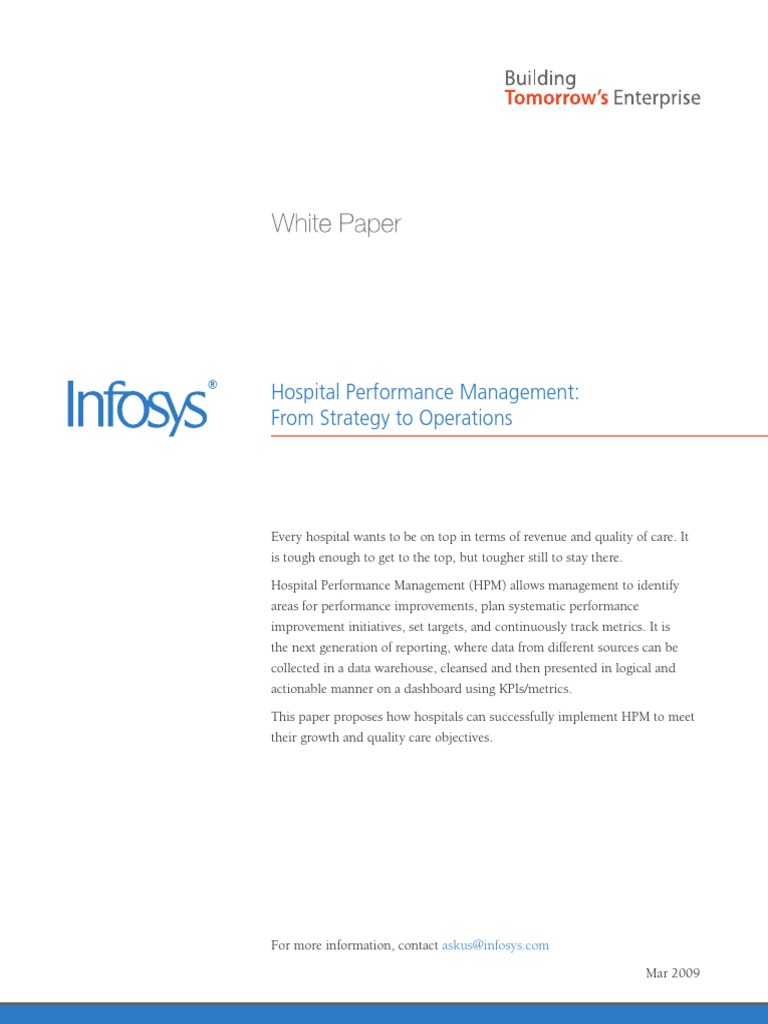 Hospital Performance Management Guide | PDF | Performance Indicator | Goal