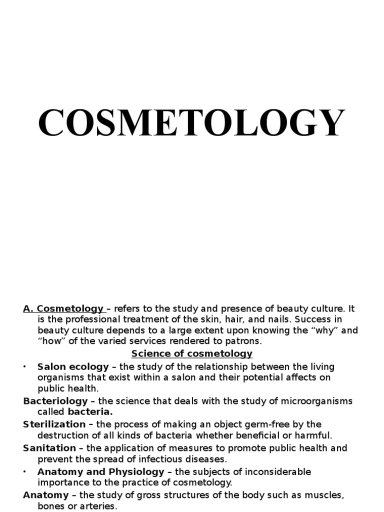 Cosmetology | PDF | Nail (Anatomy) | Cosmetics