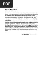Letër Motivimi | PDF