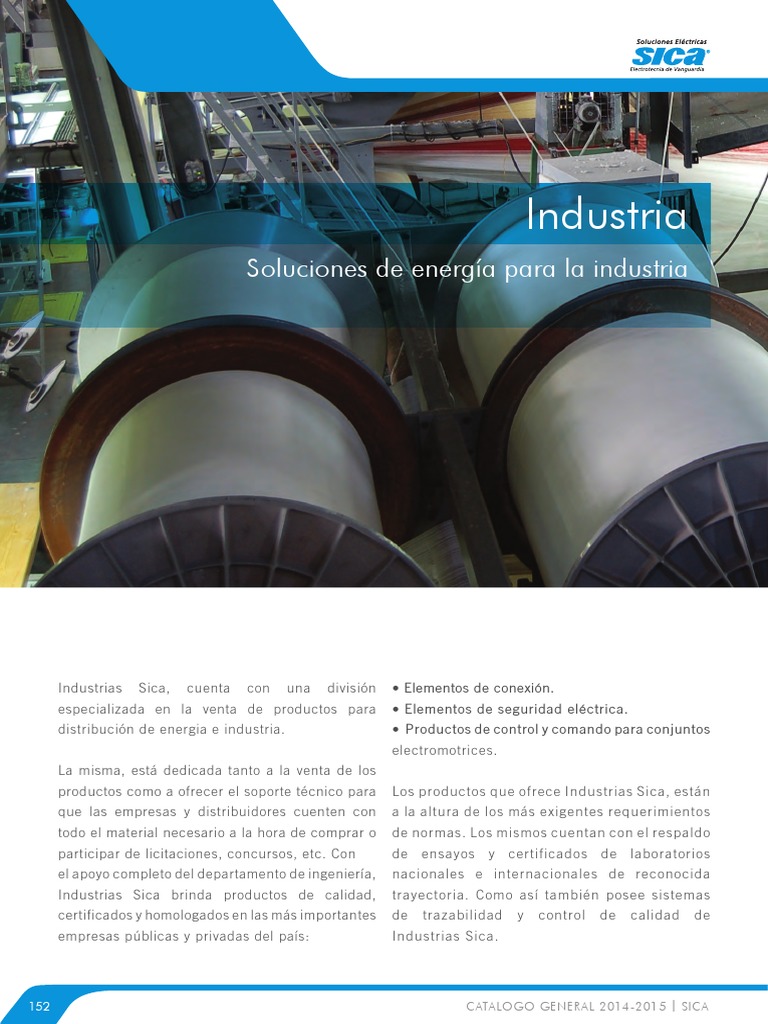 Catalogo Sica Industrial | PDF | Corriente eléctrica | Energia electrica