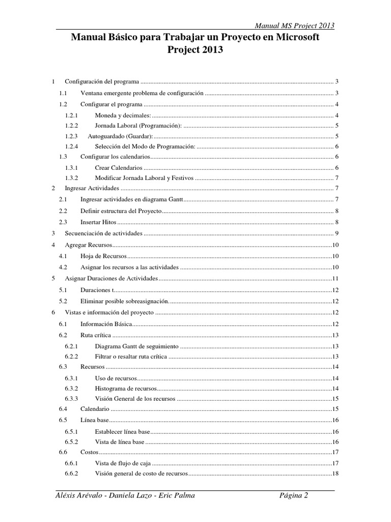 Manual Básico Microsoft Project 2013 | PDF | Histograma | Informática