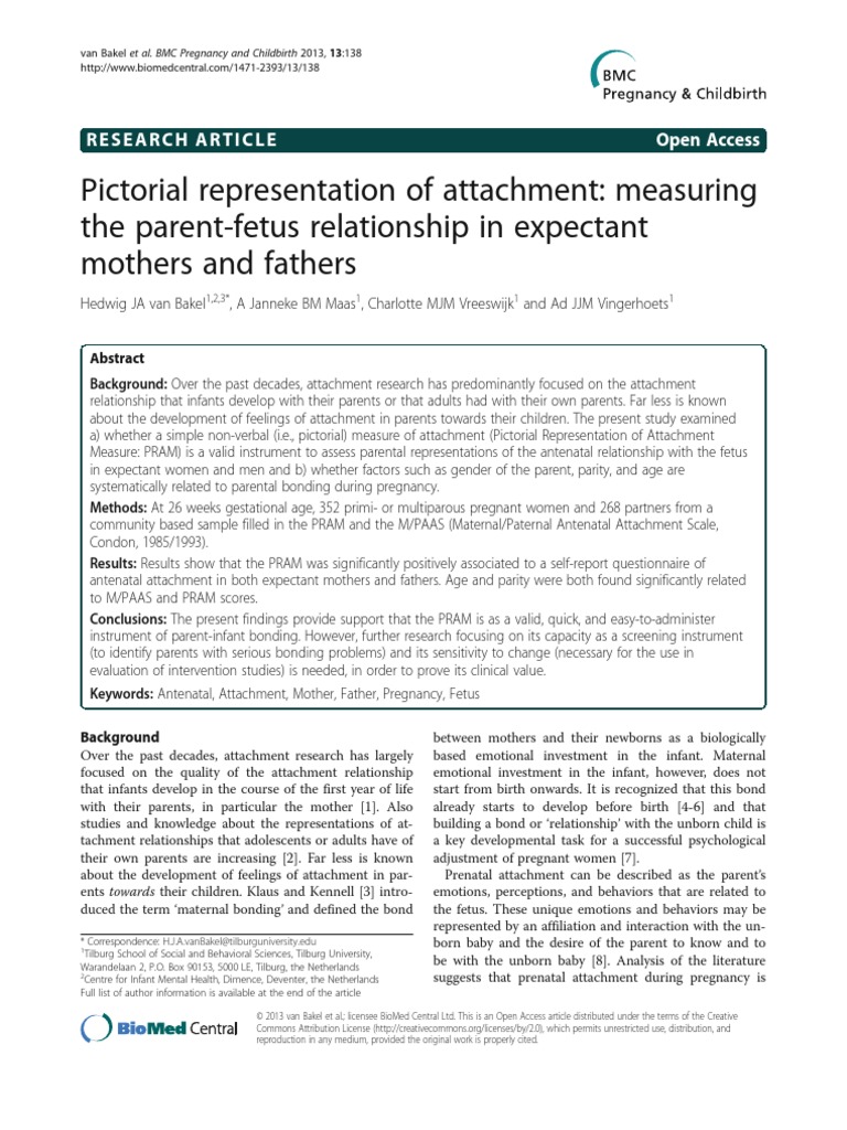 Pictorial Representation of Attachment Measure | PDF | Pregnancy ...