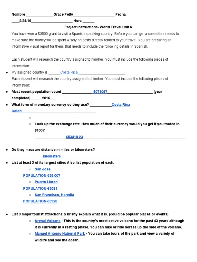 Copyofprojectinstructions Worldtravelunit6 | PDF | Hostel | Airport