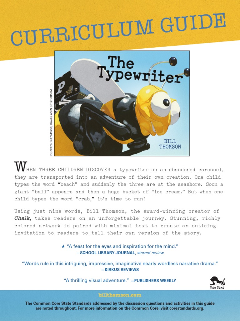 THE TYPEWRITER Curriculum Guide | PDF