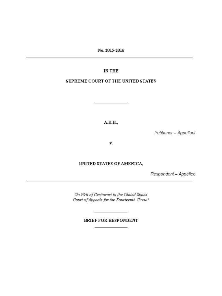 Brief 2015 - 2016 | PDF | Fourteenth Amendment To The United States ...