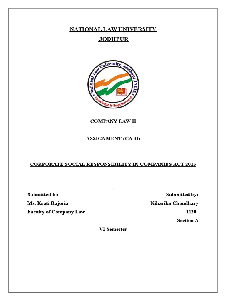 CSR Assignment | PDF | Corporate Social Responsibility | Taxes