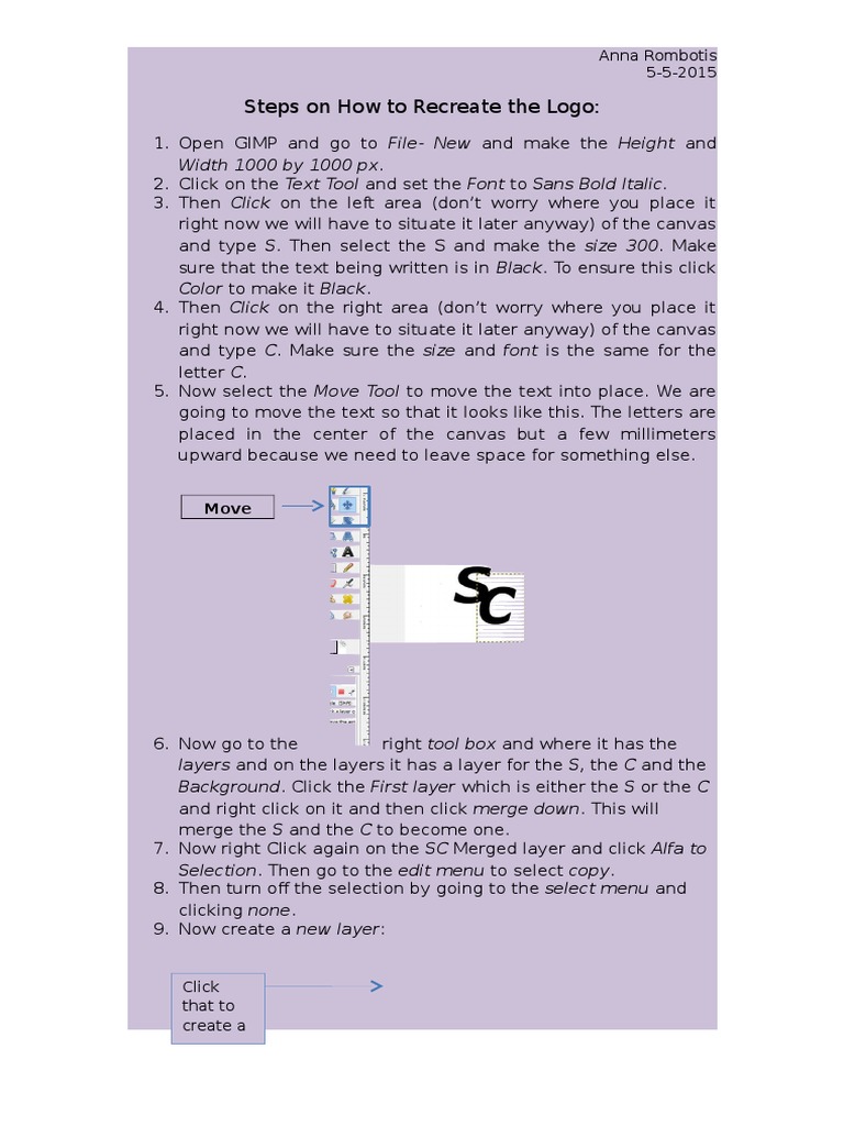 Steps On How To Recreate The Logo | PDF | Text | Writing