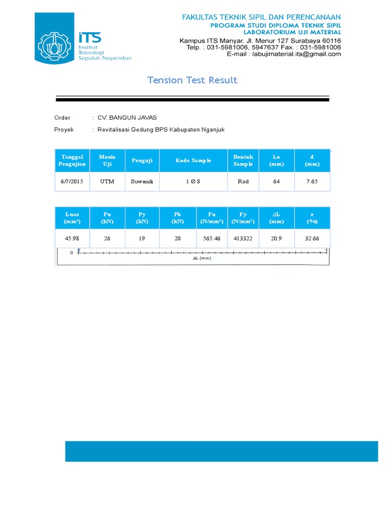 Tension Test Result | PDF | Technology & Engineering