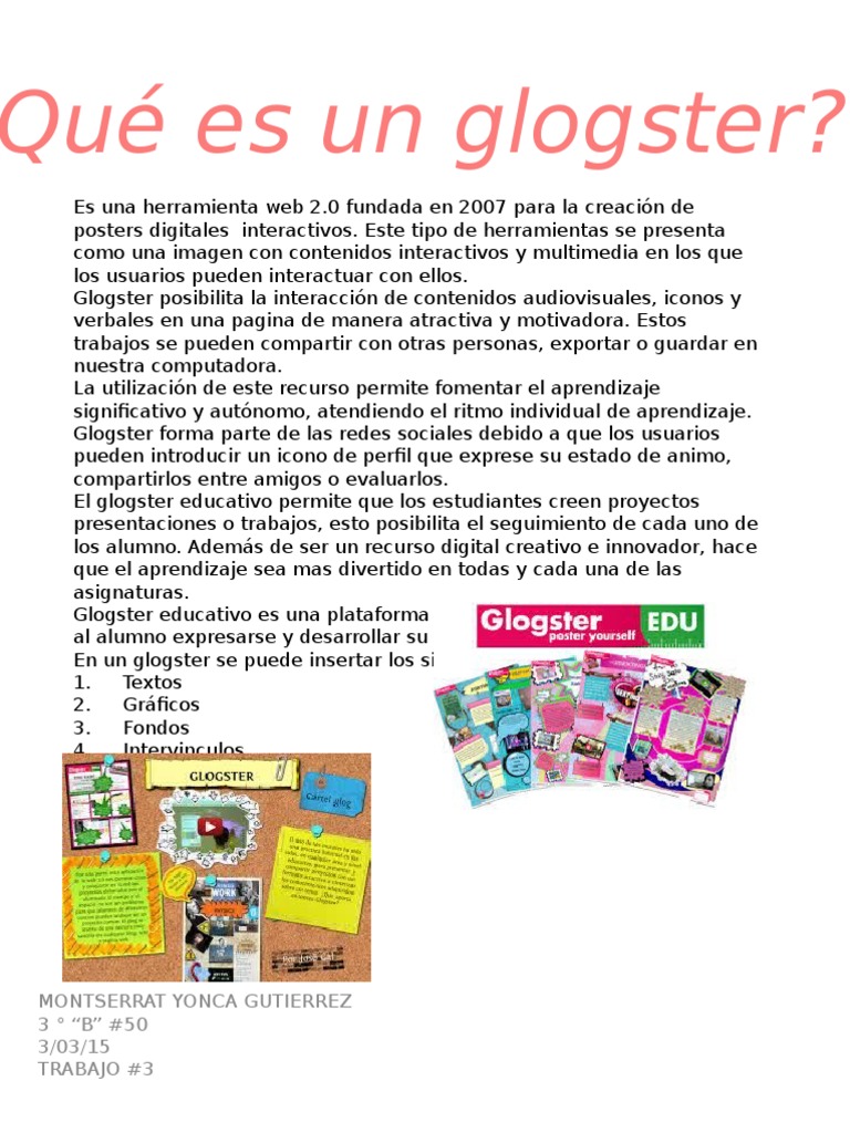 Qué es Glogster y su uso educativo | PDF | Multimedia | Comunicación