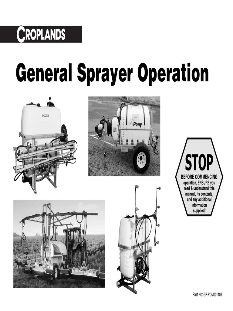 Gp-Pom001108 - General Sprayer Operations | PDF | Personal Protective ...