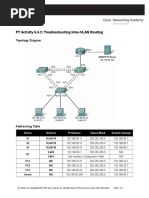 4.4.9 Lab - Troubleshoot Inter-VLAN Routing | PDF | Computer Networking | Internet Architecture