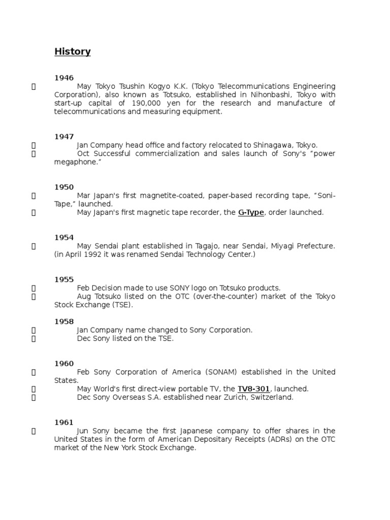 Sony | PDF | Sony | Consumer Electronics