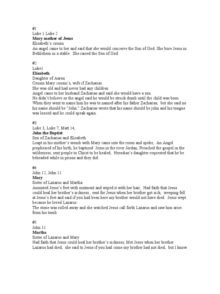 New Testament Heroes | PDF | Lazarus Of Bethany | John The Baptist