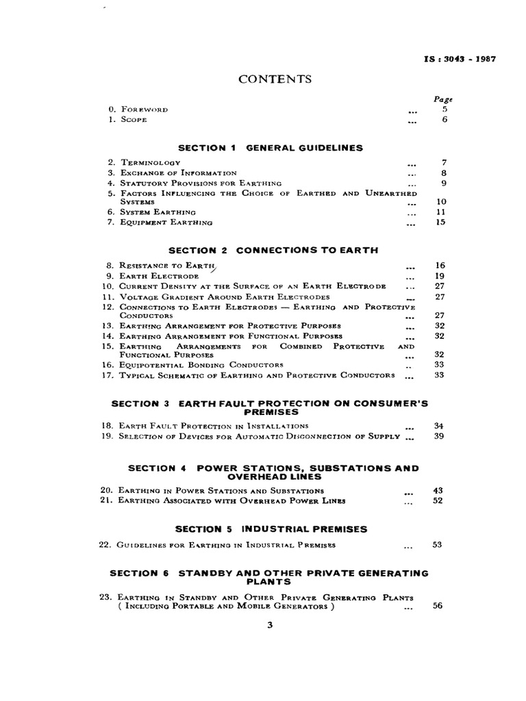 Is 3043 | PDF | Insulator (Electricity) | Electric Current
