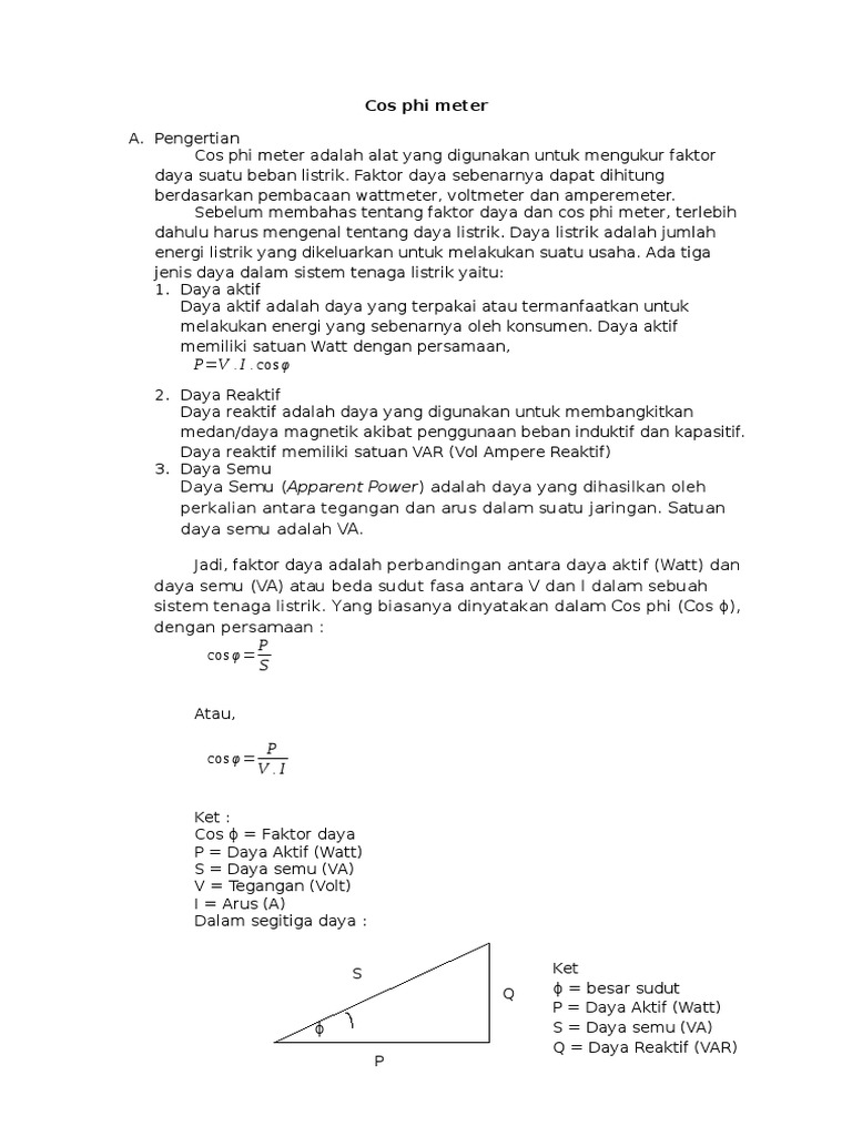 Cos Phi Meter Pdf