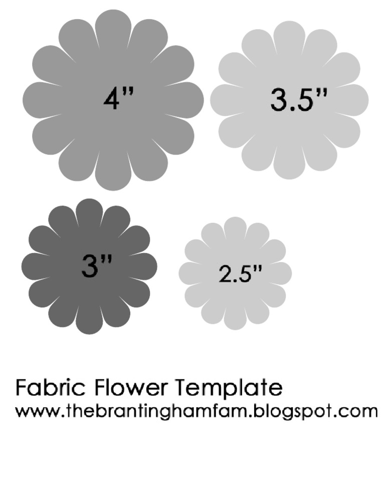 Fabric Flower Template | PDF