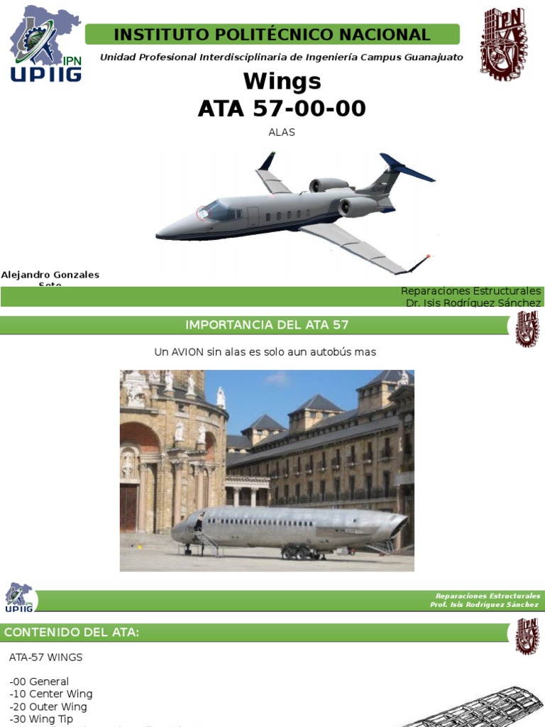 Presentacion de Ata 57 | PDF | Ala | Configuraciones de aeronaves