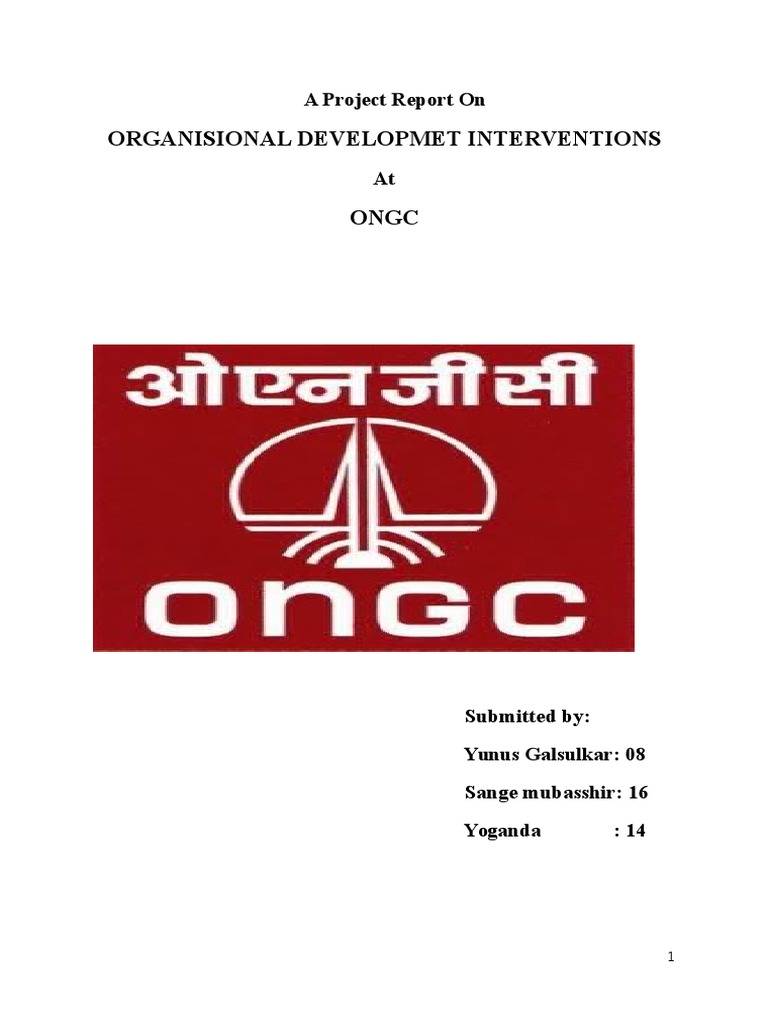A Project Report On Ongc | PDF | Organization Development | Team Building