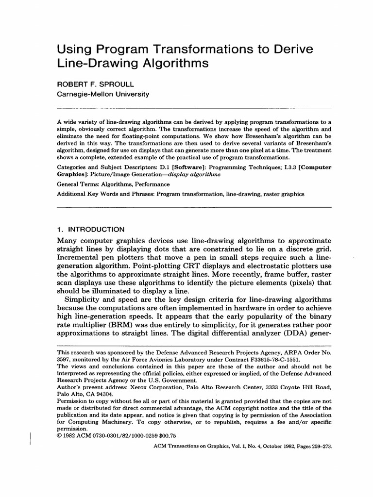 Using Program Transformations To Derive Line-Drawing Algorithms PDF ... Using Program Transformations To Derive Line-Drawing Algorithms PDF ...