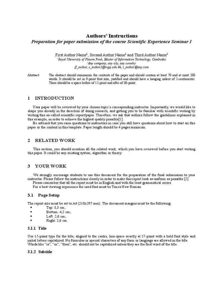 Paper Submission Guidelines | PDF | Typefaces | Abstract (Summary)