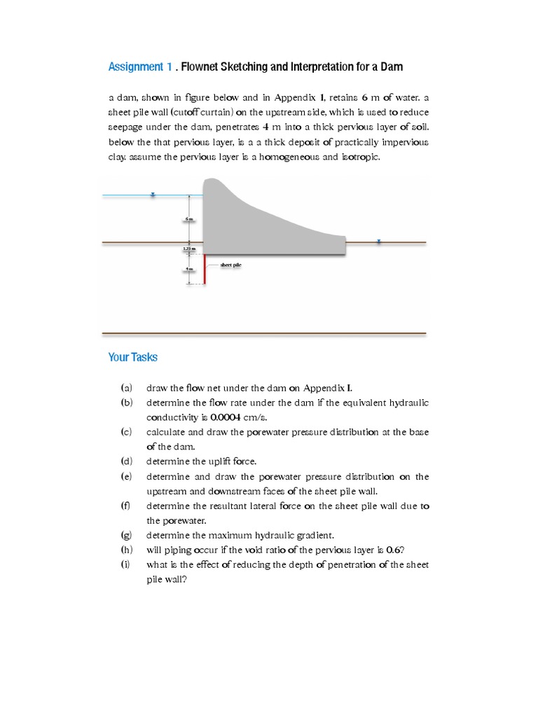Tutorial On Seepage Flow Nets and Full Solution Chapter 1 | PDF | Soil ...