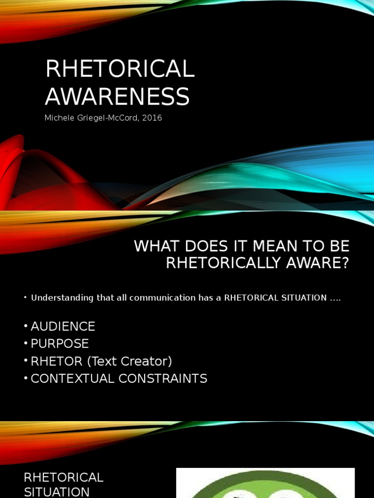 Rhetorical Awareness Powerpoint | PDF