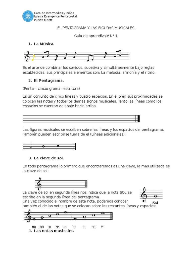 El Pentagrama y Las Figuras Musicales | PDF | Arte