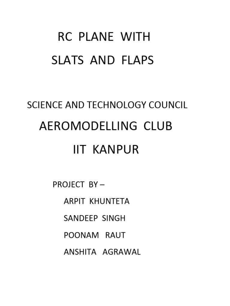 RC Plane Design with Slats and Flaps | PDF | Airfoil | Flap (Aeronautics)