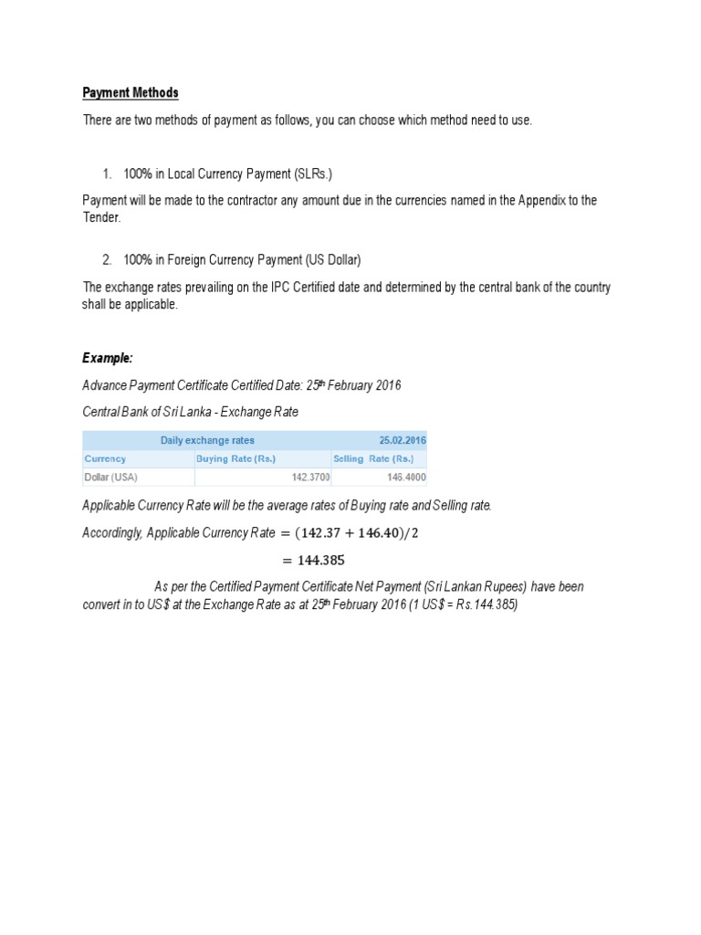 Payment Methods | PDF