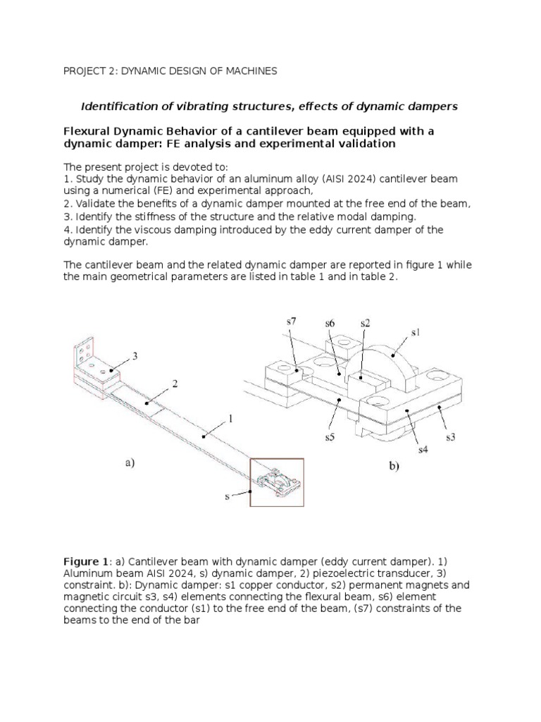 Dynamic Analysis of Cantilever Beam with Damper | PDF | Eigenvalues And Eigenvectors | Physics